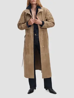 Rag & Bone Marlene Suede Trench Coat