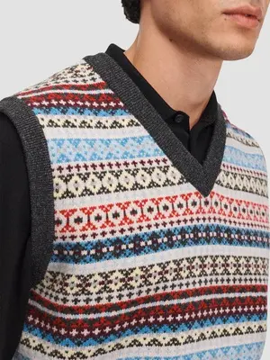 Rag & Bone Fair-isle Wool Sweater Vest