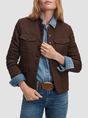 Rag & Bone Mercer Printed Ponte Jacquard Blazer - Brown Multi