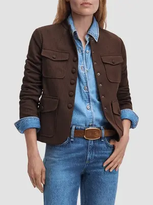 Rag & Bone Mercer Printed Ponte Jacquard Blazer - Brown Multi