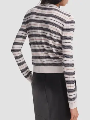 Rag & Bone Teresa Silk-blend Stripe Cardigan