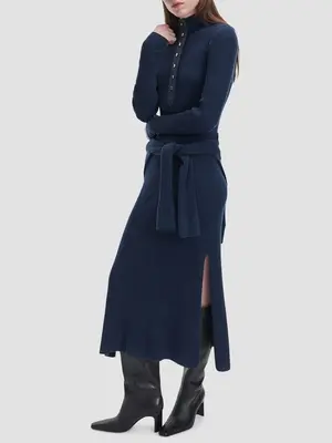 Rag & Bone Lucy Rib-knit A-line Midi Dress