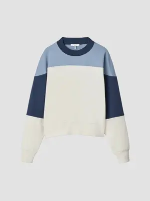 Rag & Bone The Everyday Terry Seamed Sweatshirt - Blue Multi