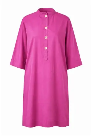 CONQUISTA Button-placket Tunic Dress