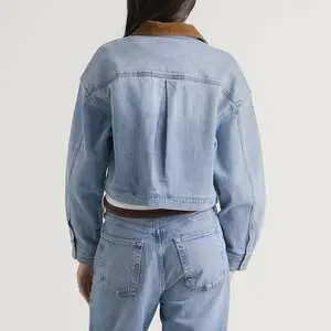 Good American Denim Swing Cropped Jacket