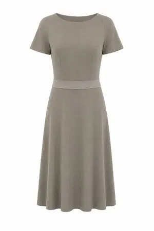 CONQUISTA Defined Waist A-line Dress