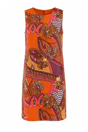 CONQUISTA Bohemian Paisley Shift Dress