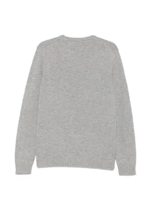 CENERE GB Crew-neck Ribbed-trim Sweater - Grey