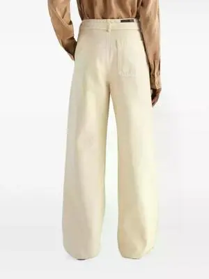 LEMAIRE Work Pants In Garment-dyed Shiny Denim