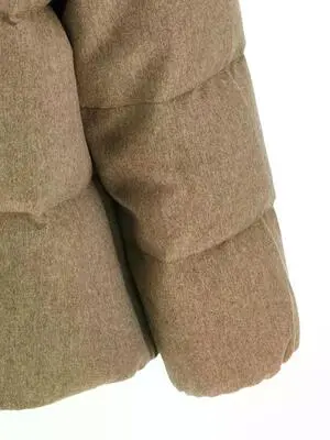 YVES SALOMON Quilted Fur-trim Single-breasted Coat