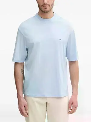 Emporio Armani Oversized Jersey T-shirt With Used-effect Logo Print