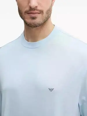Emporio Armani Oversized Jersey T-shirt With Used-effect Logo Print
