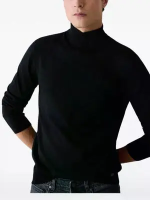 Liu Jo Mock-neck Sweater In Wool Merino
