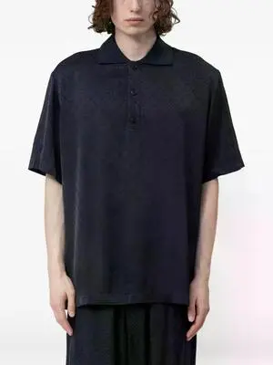 Casablanca Monogram-knit Polo Shirt