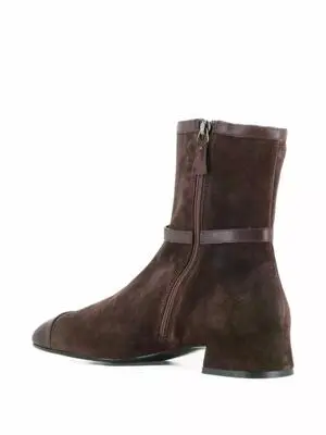 DEL CARLO Suede Panelled Ankle Boots