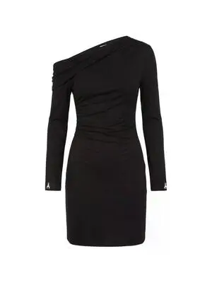 Patrizia Pepe Draped Wool Blend Midi Dress