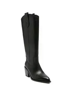 LINDA BAUMANN Leather Knee-high Boots