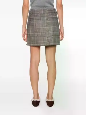 PENNYBLACK Check Pleated Mini Skirt