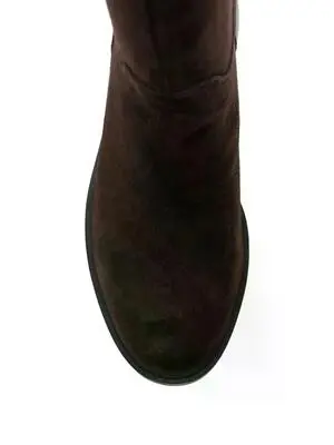 LINDA BAUMANN Suede Rear-zip Boots - Brown