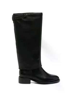 LINDA BAUMANN Fold-over Zip-fastening Boots - Black