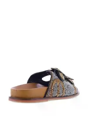 INUOVO Bead-embellished Buckled Sandals