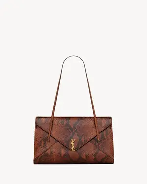 Saint Laurent Simone Medium In Python - Old Brandy