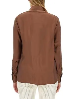 TOM FORD Twill Shirt - Brown
