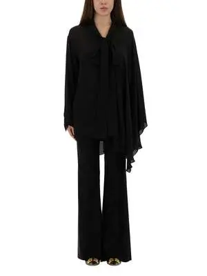 BALENCIAGA Blouse With Scarf - Black