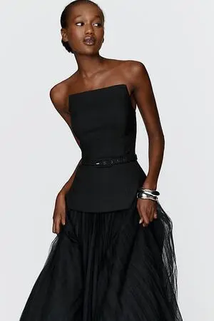 HUTCH Joyanna Belted Midi Dress