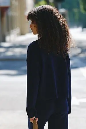 Z Supply Slowdown Collared Cardigan Sweater - Navy