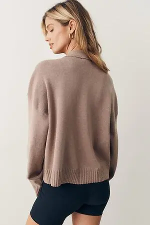 Z SUPPLY Slowdown Collared Cardigan Sweater - Tan