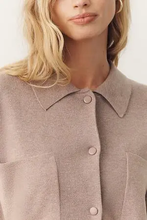 Z SUPPLY Slowdown Collared Cardigan Sweater - Tan