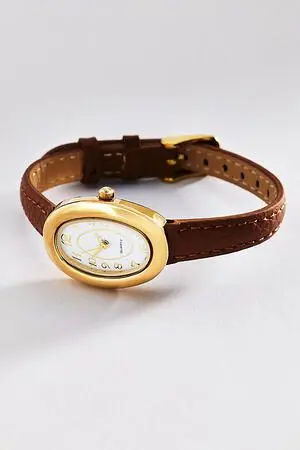VIVA TIME CORP. Petite Oval Watch - Brown