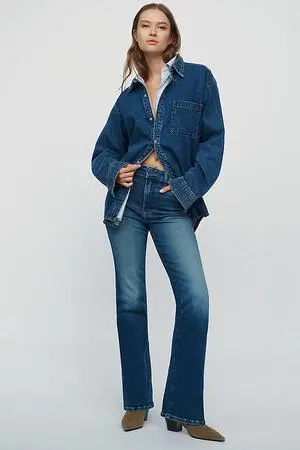 GOOD AMERICAN Soft Tech Good Classic High Rise Bootcut Jeans - Newcrest