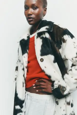 Bernardo Animal Prt Faux Fur Coat Jacket