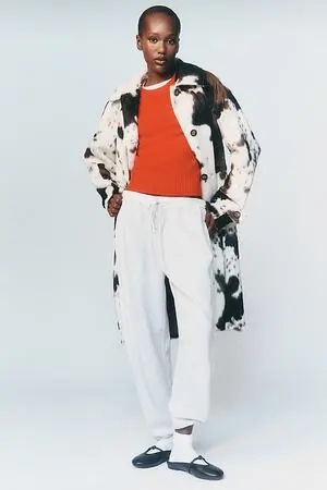 Bernardo Animal Prt Faux Fur Coat Jacket