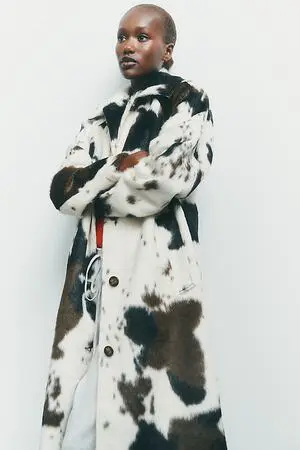 Bernardo Animal Prt Faux Fur Coat Jacket