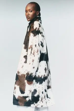 Bernardo Animal Prt Faux Fur Coat Jacket