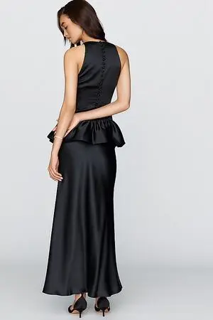 Bhldn Sat Peplum Maxi Dress