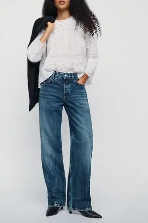 Ag Billie Mid Rise Straight Leg Jeans