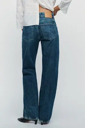 Ag Billie Mid Rise Straight Leg Jeans