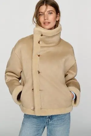 Maeve Funnel Neck Reversible Jacket