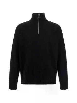 LARMERI STUDIO Half-zip High-neck Sweater - Black
