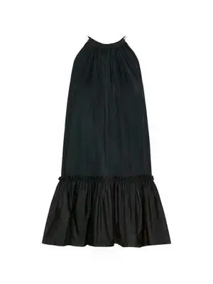 Max Mara Short Sleeveless Dress In Pleated Taffeta