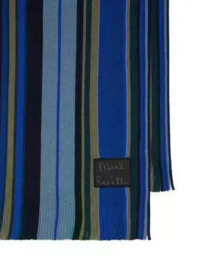 Paul Smith Twisted-stripe Wool Scarf