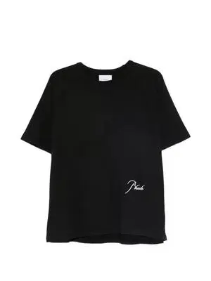 RHUDE Logo-print Raglan-sleeve T-shirt - Black