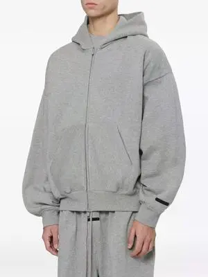 ESSENTIALS Logo-print Zip-up Hoodie
