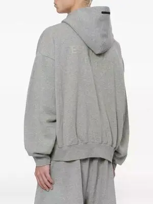 ESSENTIALS Logo-print Zip-up Hoodie