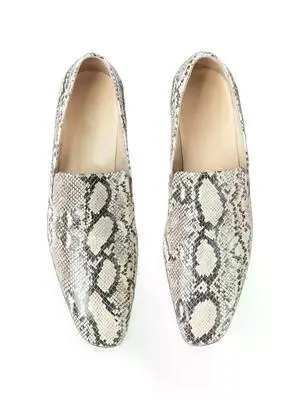CORDERA Snake-effect Heeled Loafers
