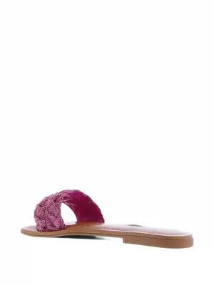 INUOVO Braided Crystal-embellished Sandals